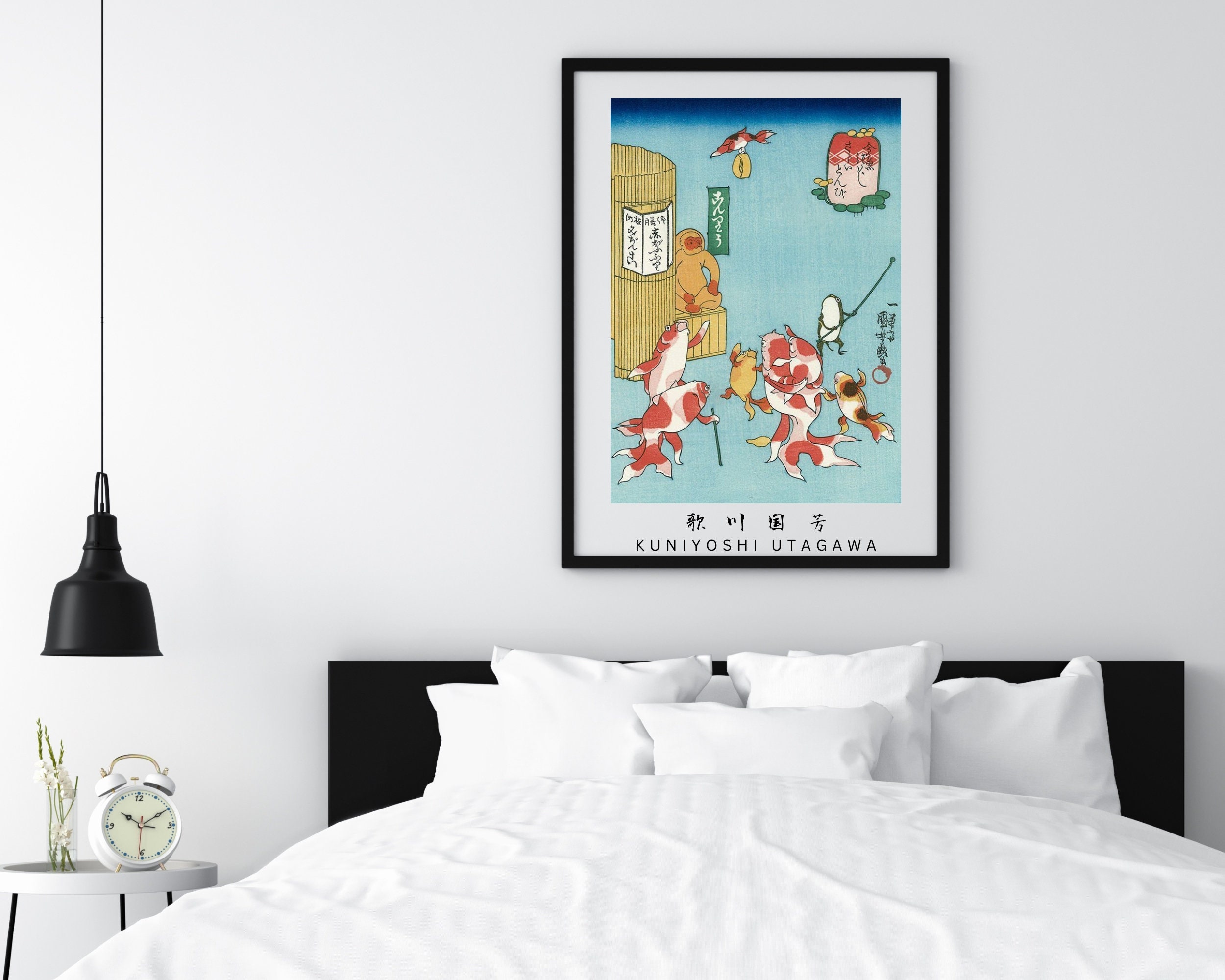 Kuniyoshi Utagawa Ukiyoe/personified Gold Fish/funny Ukiyoe/vintage ...