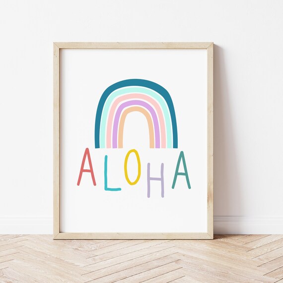 Arte De Pared Aloha Para Imprimir Pantalones De Aloha Para Imprimir.