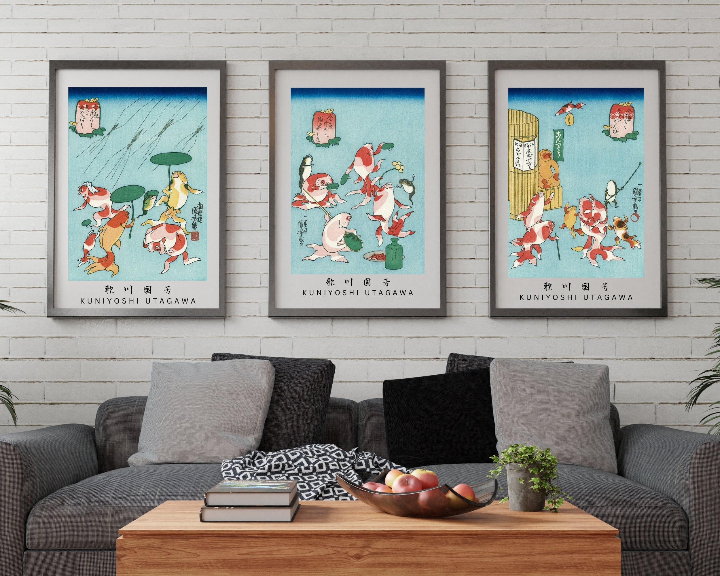 Kuniyoshi Utagawa Ukiyoe/personified Gold Fish/funny - Etsy