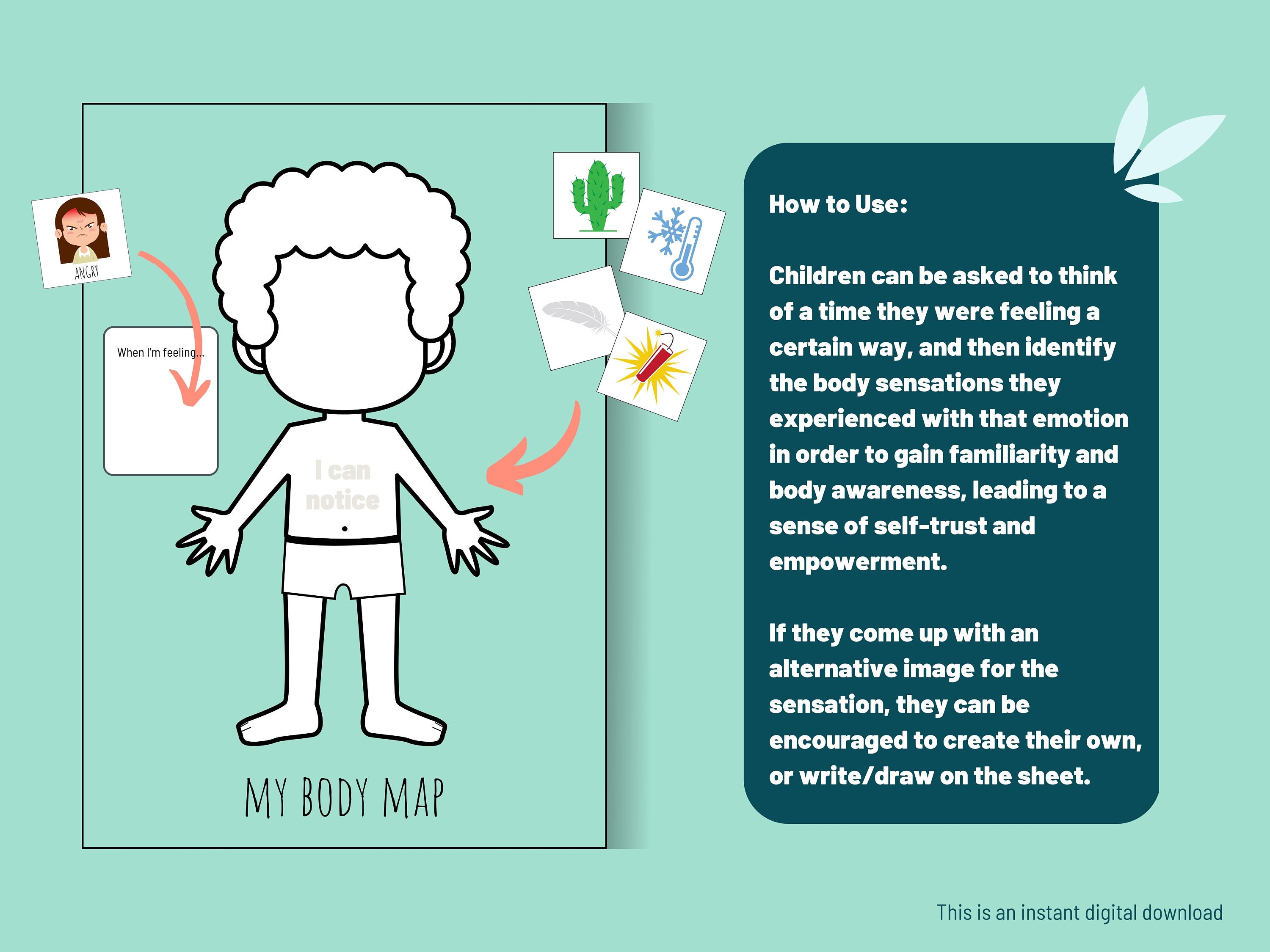 My Body Map - A Therapeutic Activity for Children • Body Awareness ...