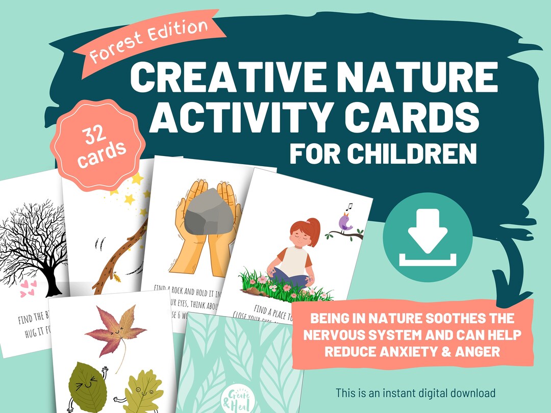 Creative Nature Activity Cards - for Children • PRINTABLE Forest School ...