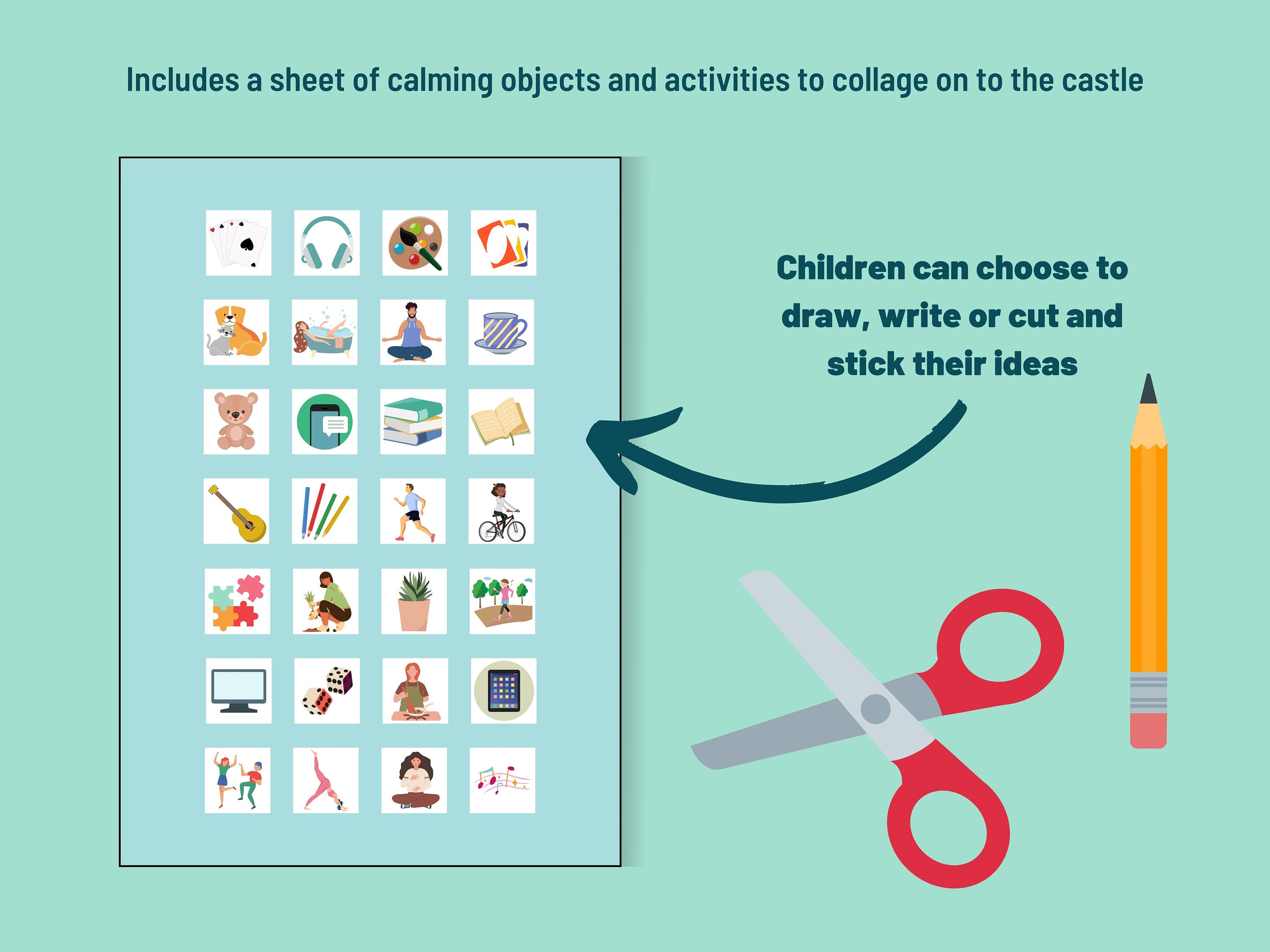 My Comfort Castle - A Therapeutic Activity for Children • PRINTABLE Emotional Intelligence ...