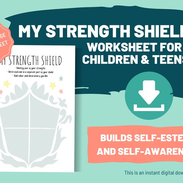 Self Confidence Worksheet for Kids - Etsy