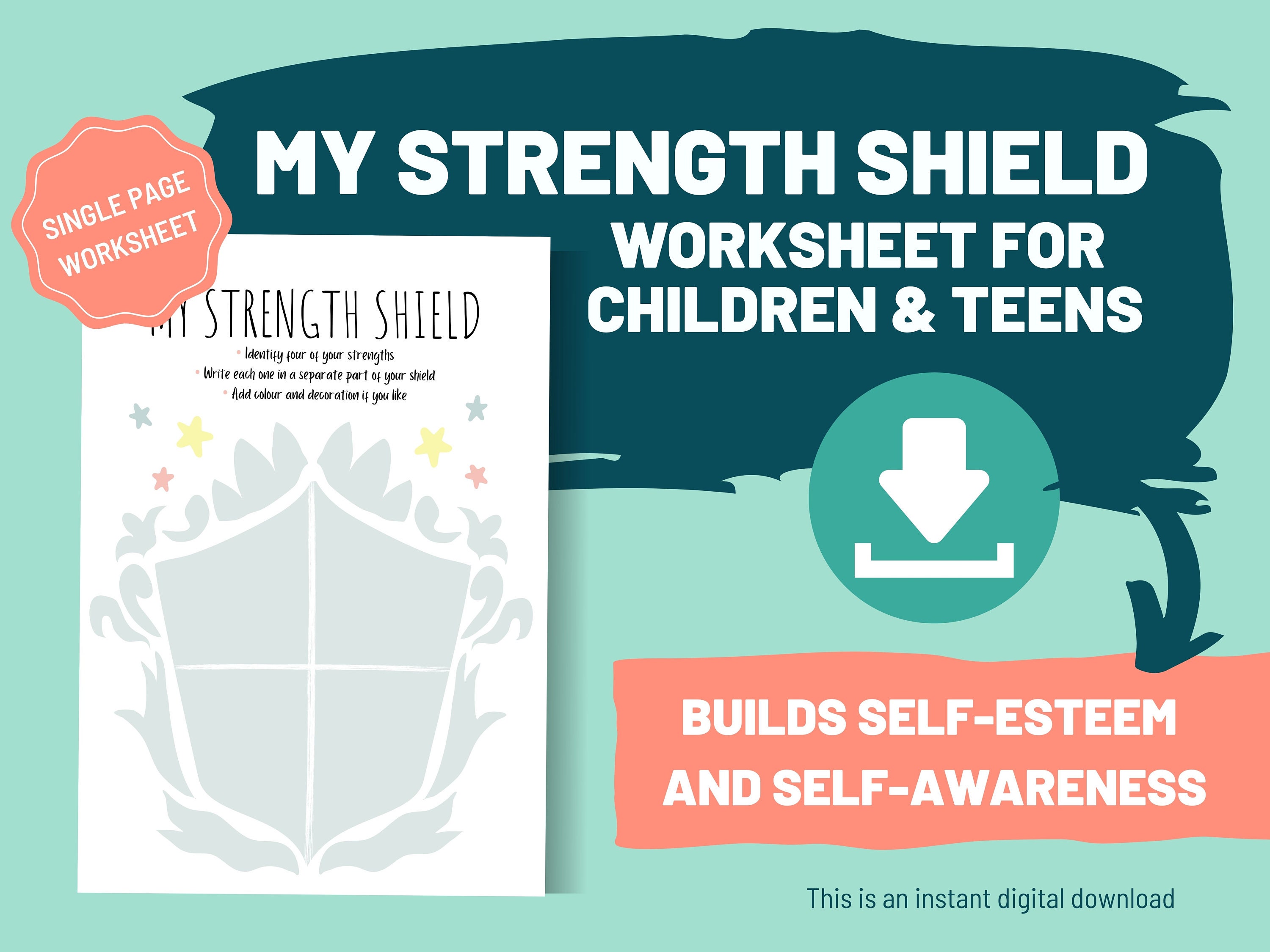 My Strength Shield - A Creative Activity for Children • PRINTABLE ...