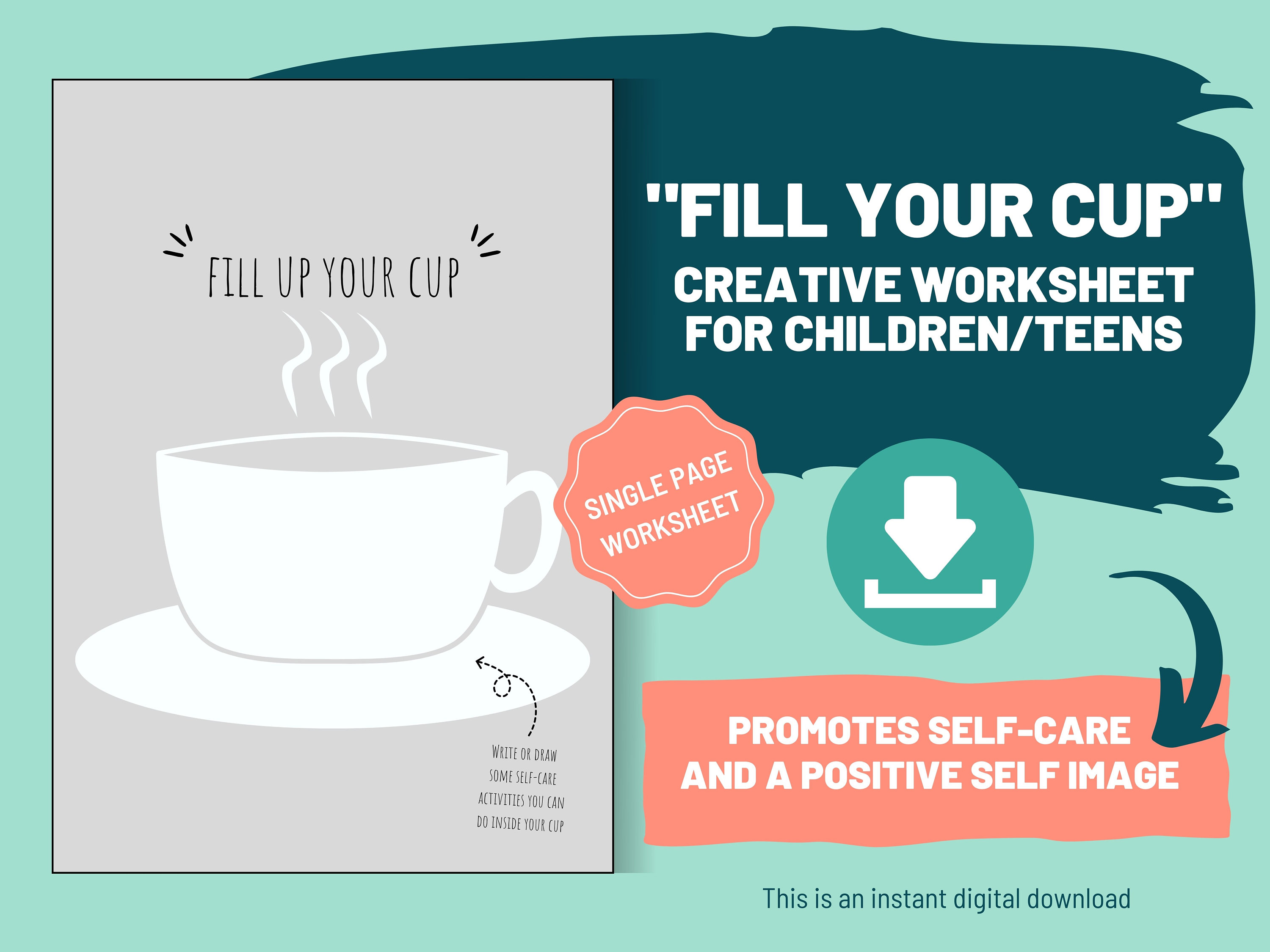 Fill Your Cup - A Self-care Activity for Older Children & Teens ...