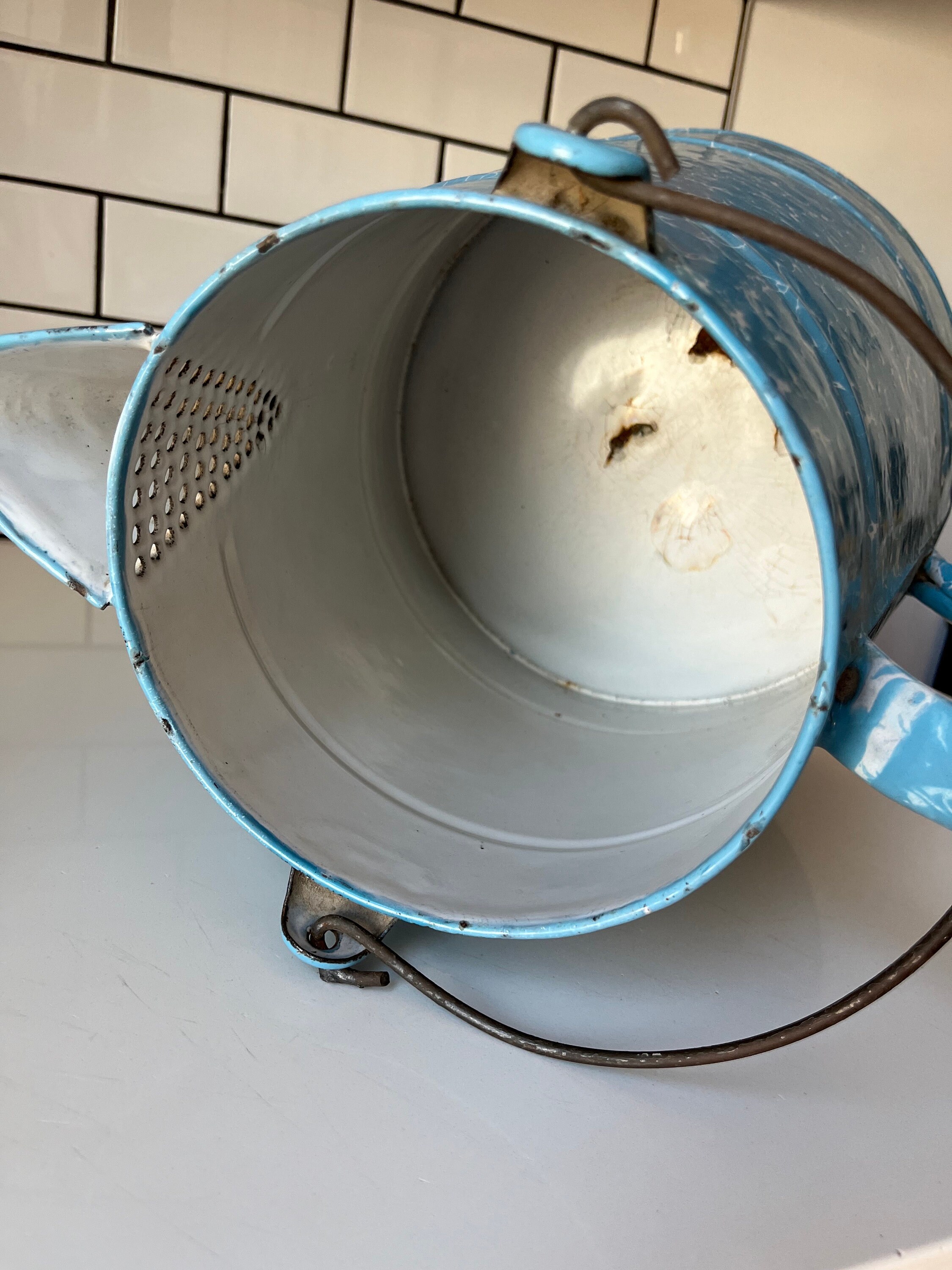 Jumbo Sized Pitcher in Sky Blue With a Unique Solid Blue Lid. - Etsy
