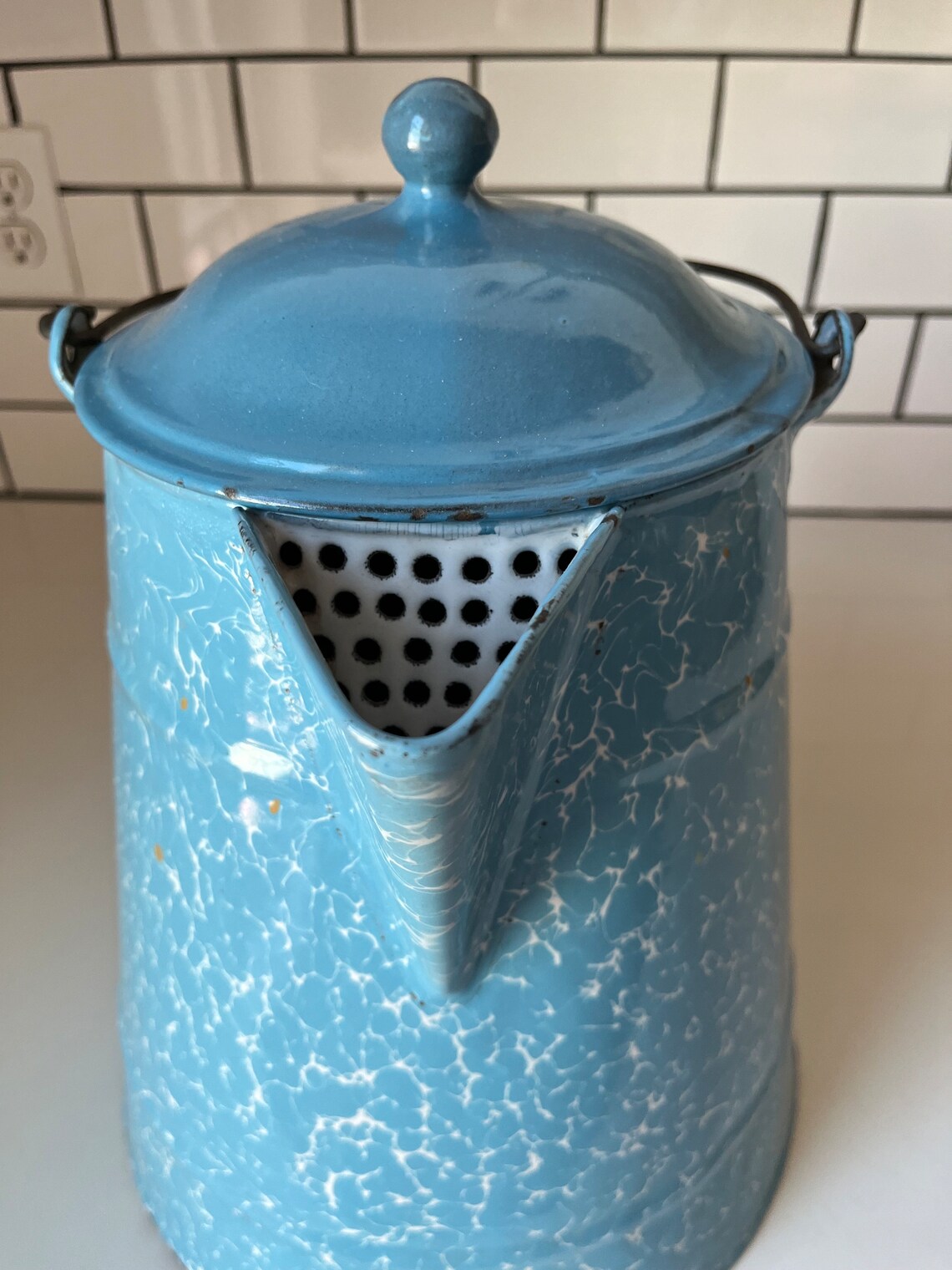 Jumbo Sized Pitcher in Sky Blue With a Unique Solid Blue Lid. - Etsy