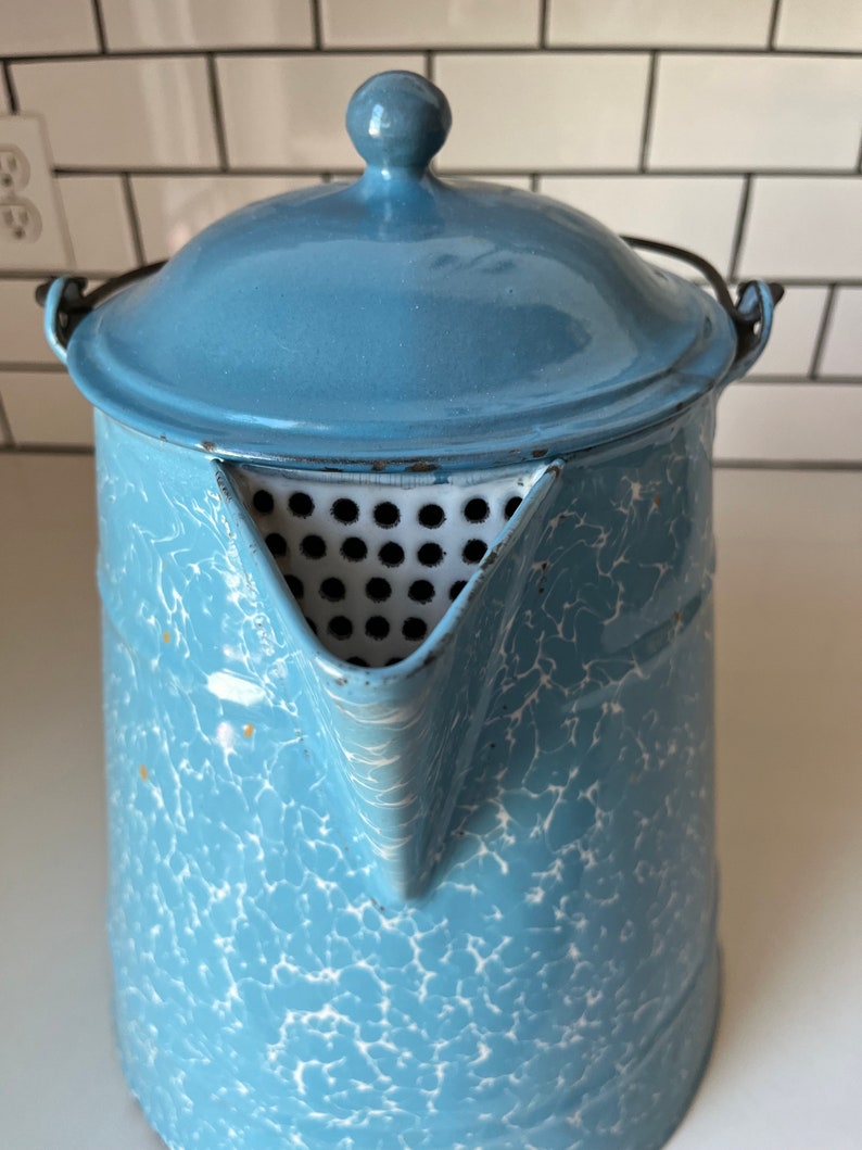 Jumbo Sized Pitcher in Sky Blue With a Unique Solid Blue Lid. - Etsy