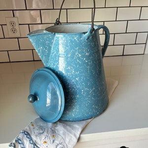 Jumbo Sized Pitcher in Sky Blue With a Unique Solid Blue Lid. - Etsy