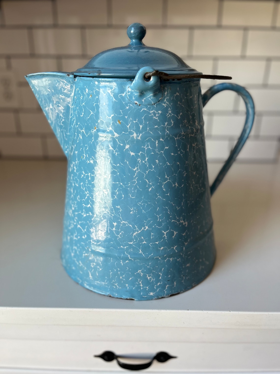 Jumbo Sized Pitcher in Sky Blue With a Unique Solid Blue Lid. - Etsy