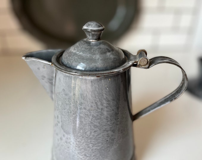 Small Grey Graniteware Coffee Pot - Etsy