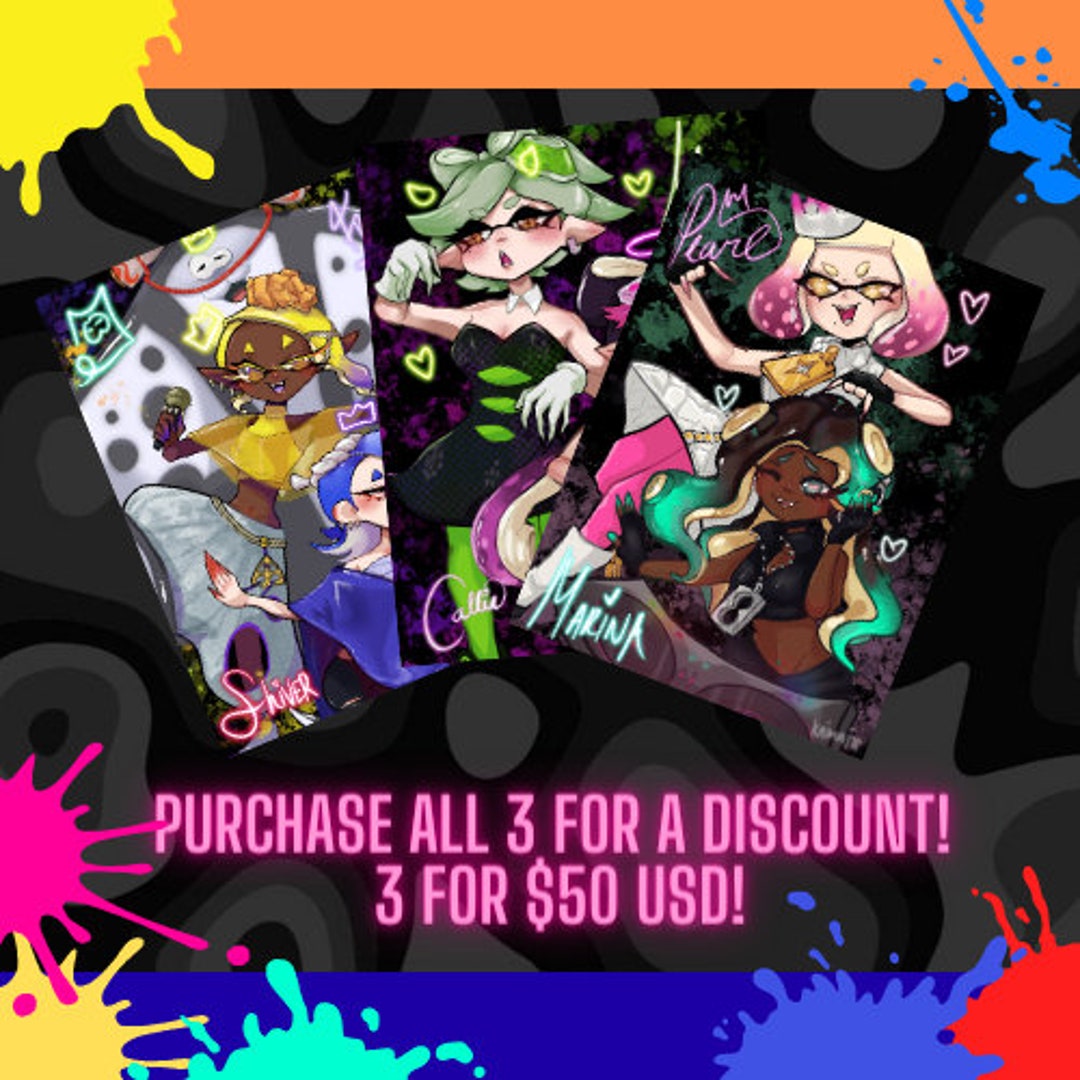 Matching Splatoon Prints - Ft. Deep Cut - Squid Sisters - off the Hook - Etsy