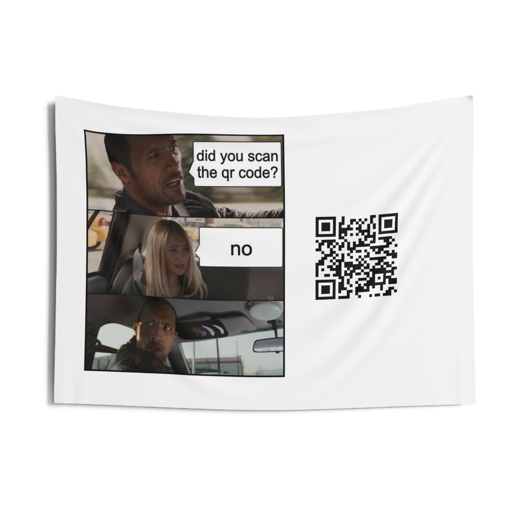 Custom Tapestries Scan QR Code Meme Party Social Gift Indoor Wall - Etsy