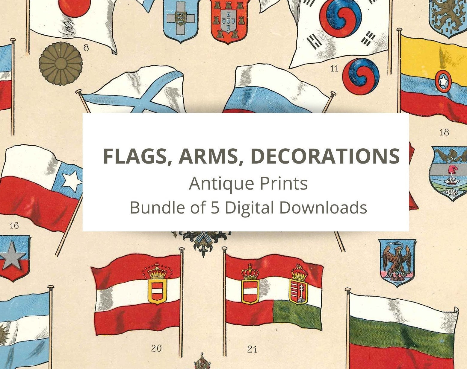 Antique World Flags, Pilot Flags, Ship Funnels, Flags and Arms ...