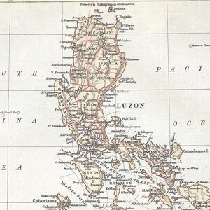 PHILIPPINE ISLANDS Rare 1886 Antique Digital Map - Printable Vintage ...