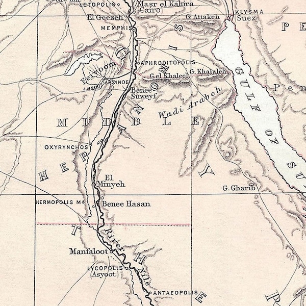 Antique Wall Map - Etsy