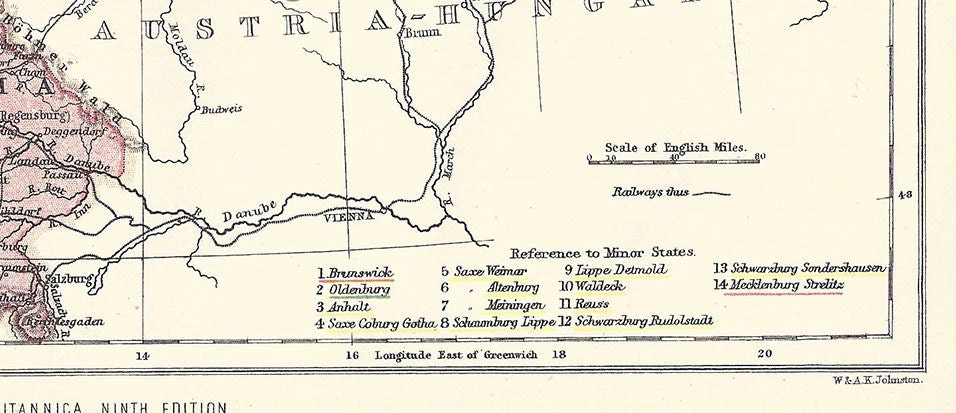 GERMANY Rare 1886 Antique Digital Map - Printable Vintage Art - Wall ...