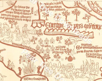 Borgia World Map - Etsy