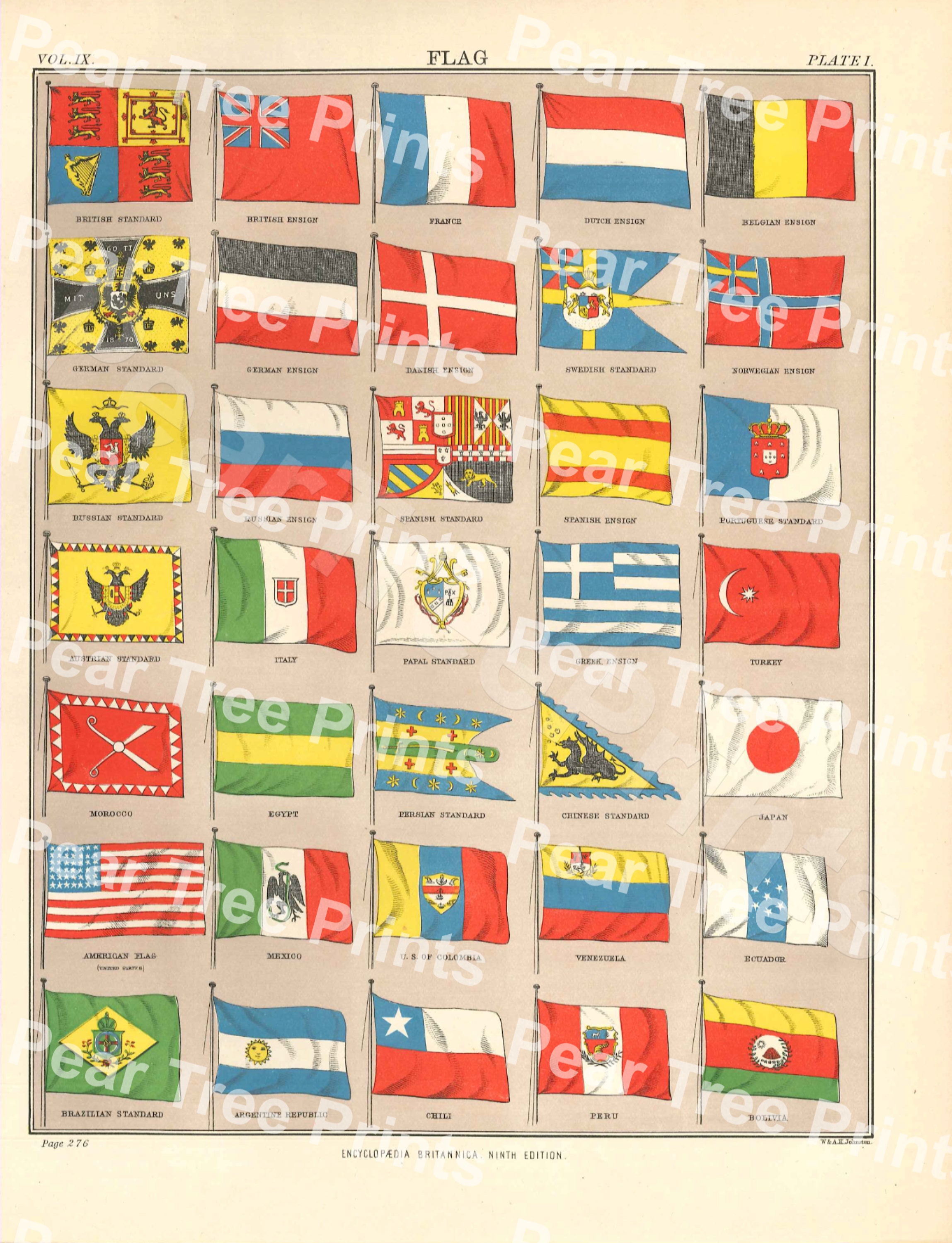 Antique World Flags, Pilot Flags, Ship Funnels, Flags and Arms ...