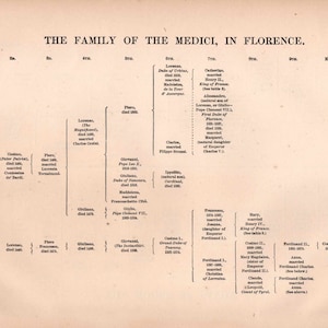 MEDICI FAMILY in FLORENCE Lineage Chart - European Great Historical ...