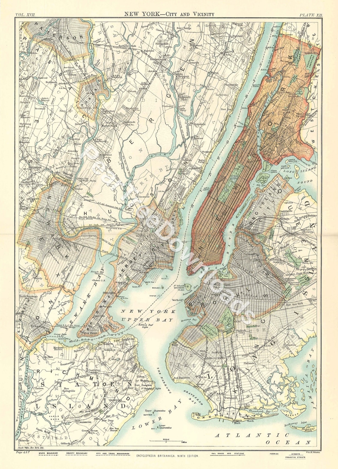 Antique New York City Map: 1886 Vintage Wall Art (digital Download) - Etsy