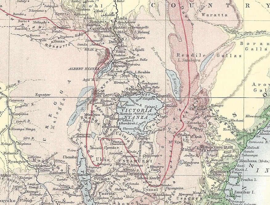 NILE Rare 1886 Antique Digital Map - Printable Vintage Art - Wall Décor ...