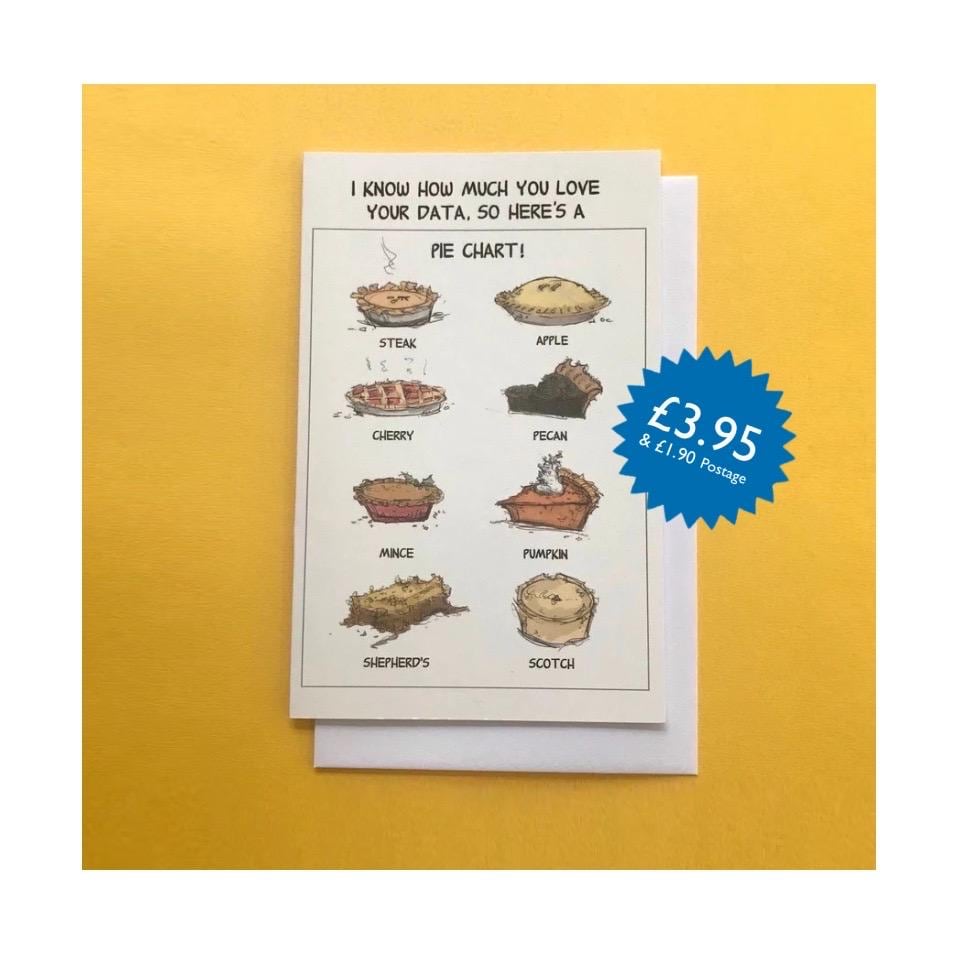 Pie Chart Greetings Card for Data Lovers - Etsy UK