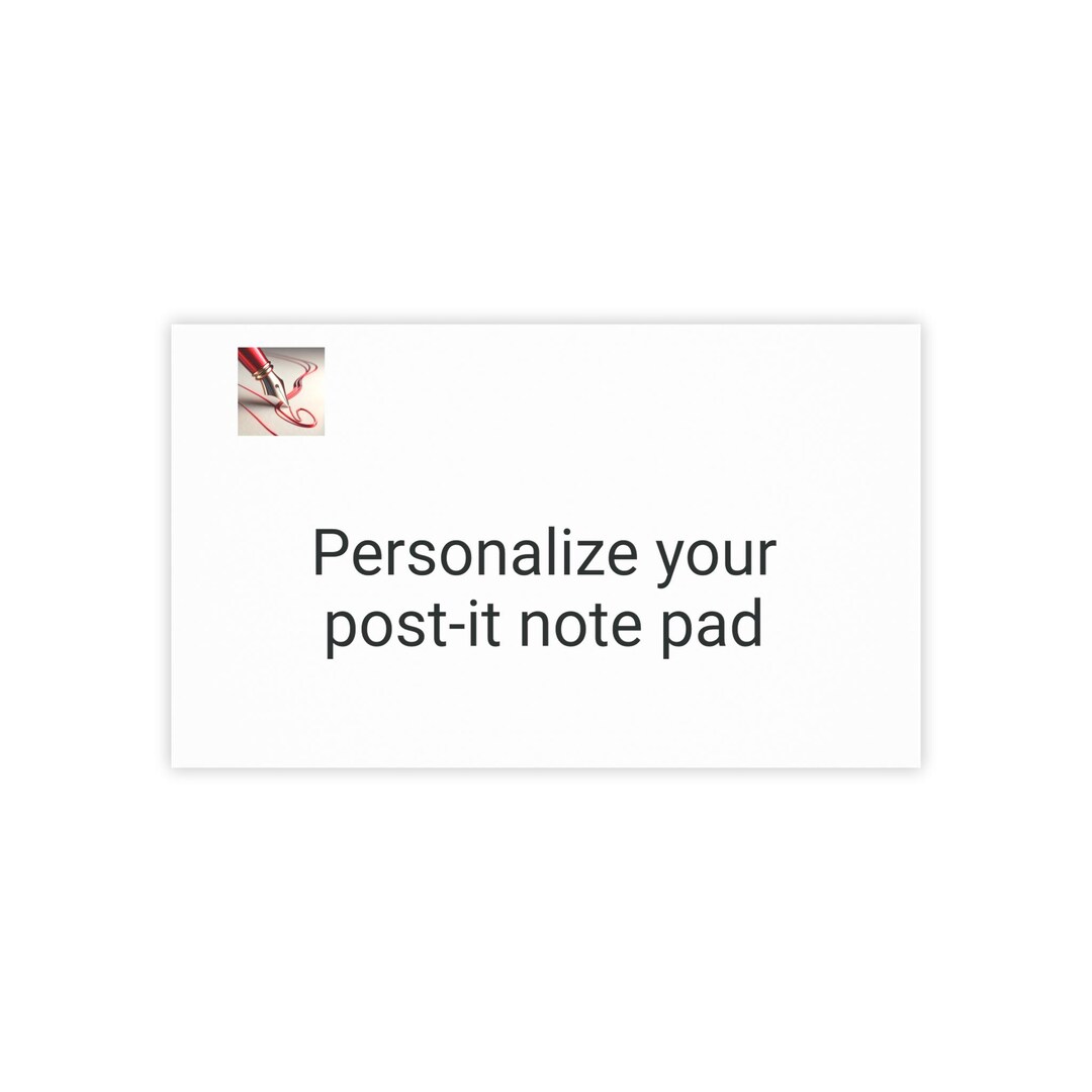 Customizable Personalized Post-it® Note Pads, White Sticky Notes, 7 ...