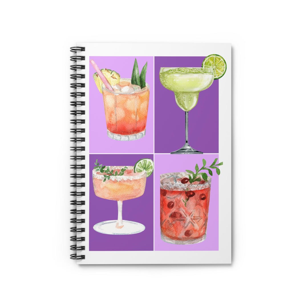 Spiral Notebook - Favorite Cocktails, Cocktail Time, Mixology Gift ...