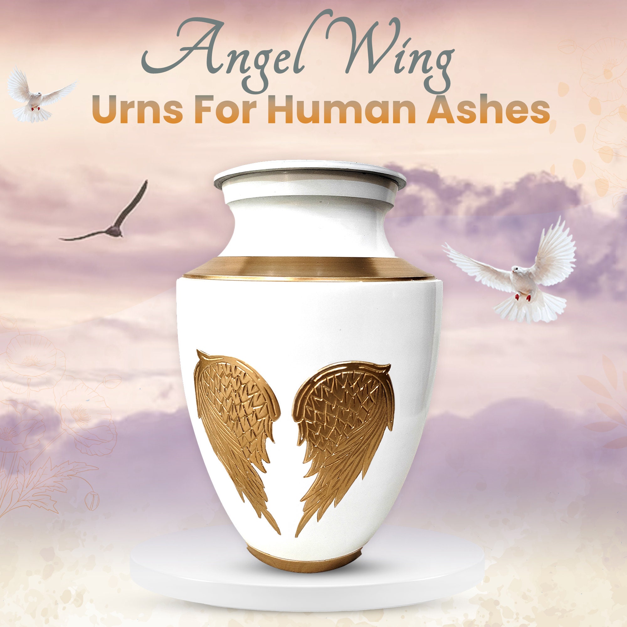 Angel Wing Cremation Urns for Human Ashes Keepsake Urns for Funeral Burial Adult Male Female Ashes Large Size Up to 200 Lbs Etsy
