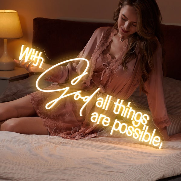 With God Neon Sign - Etsy