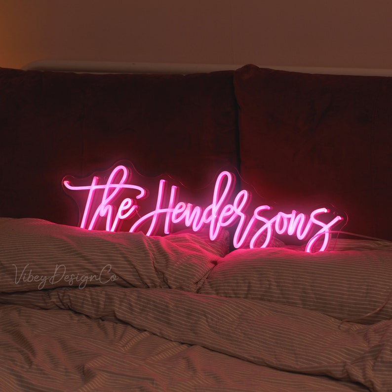 Custom Wedding Neon Sign, Battery Operated Led Neon Sign, Custom Name ...