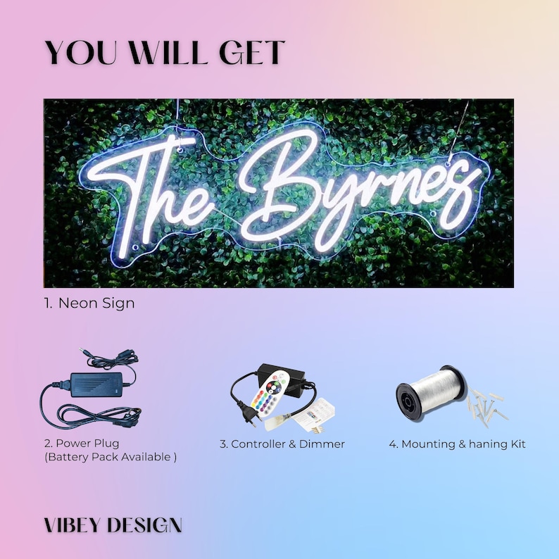 Custom Wedding Neon Sign Battery Operated Upgrade Available - Etsy