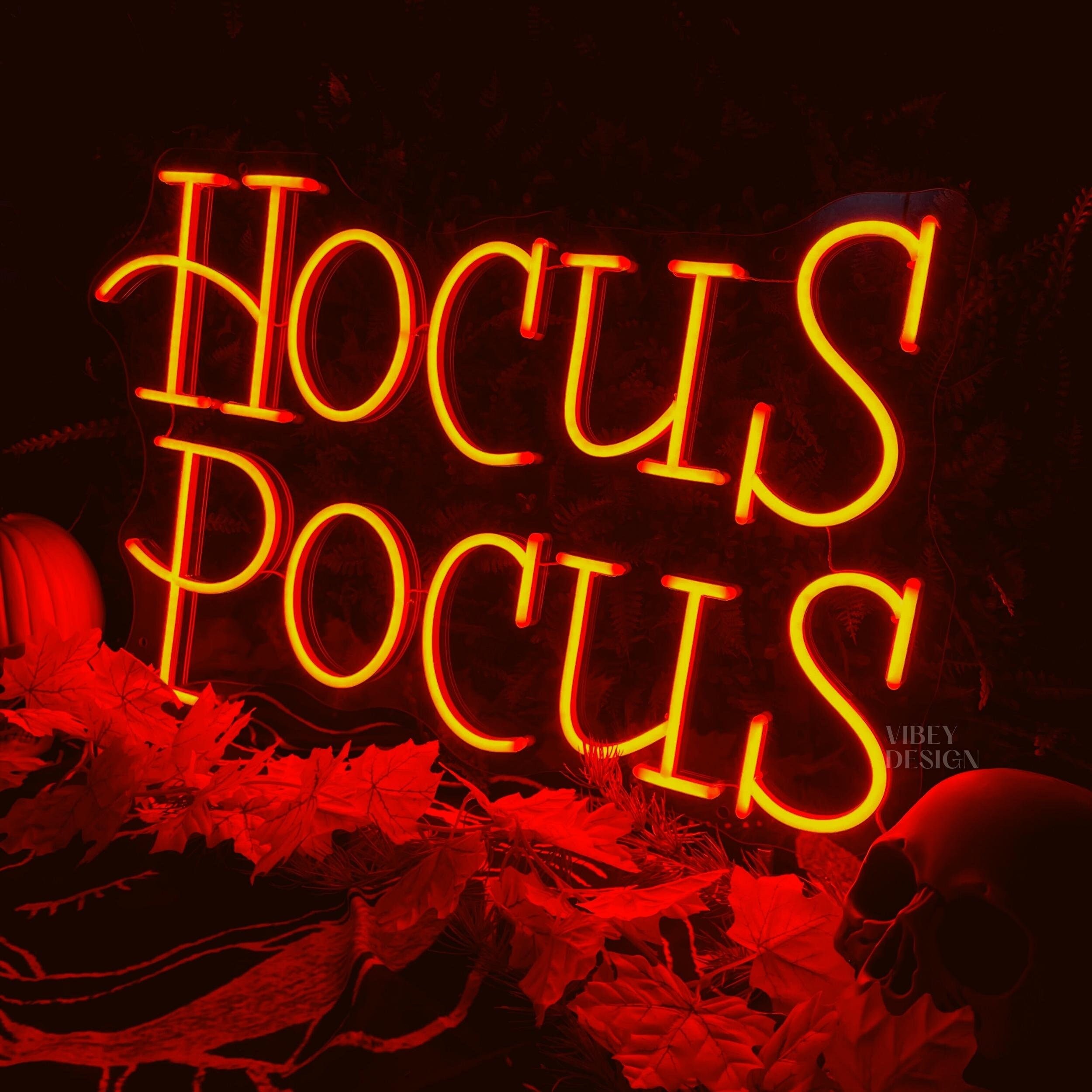 HOCUS POCUS Neon Sign Halloween Decor Lights 2022 Horror - Etsy