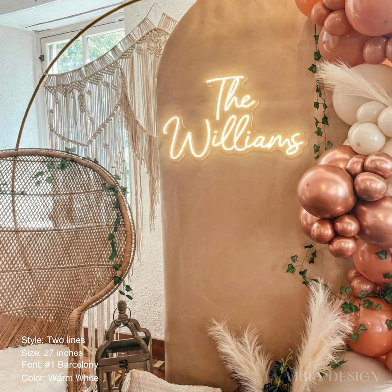Custom Wedding Neon Sign, Battery Operated Upgrade Available, Wedding ...