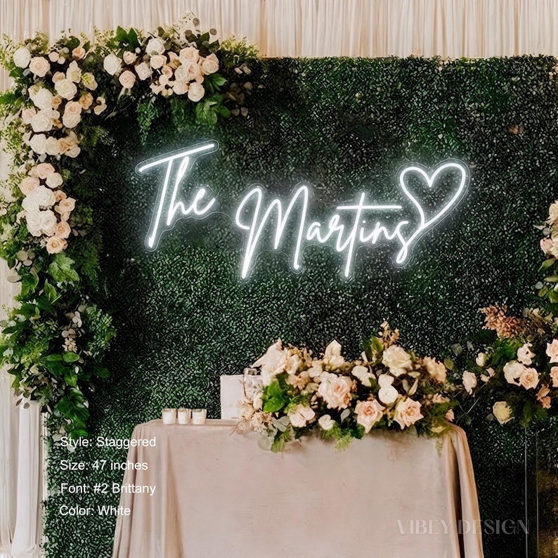 Mr and Mrs Neon Sign, Custom Wedding Neon Sign, Wedding Neon Sign for ...