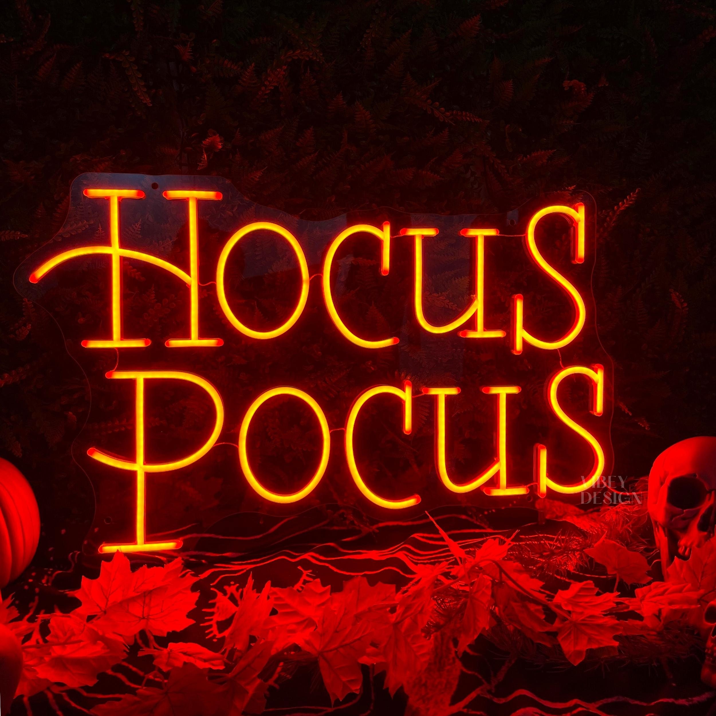 HOCUS POCUS Neon Sign Halloween Decor Lights 2022 Horror - Etsy