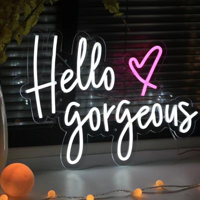 Hello Gorgeous Neon Sign - Etsy