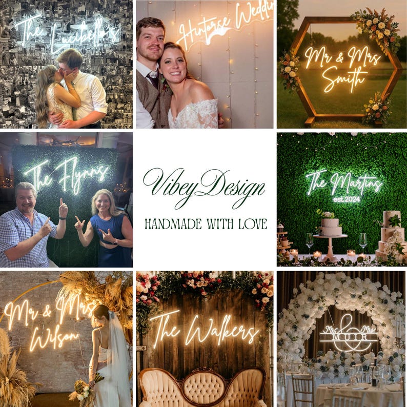 Custom Wedding Neon Sign, Battery Operated Upgrade Available, Wedding ...