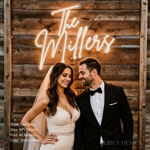 Mr & Mrs Wedding Neon Sign, Battery Operated Upgrade Available ...