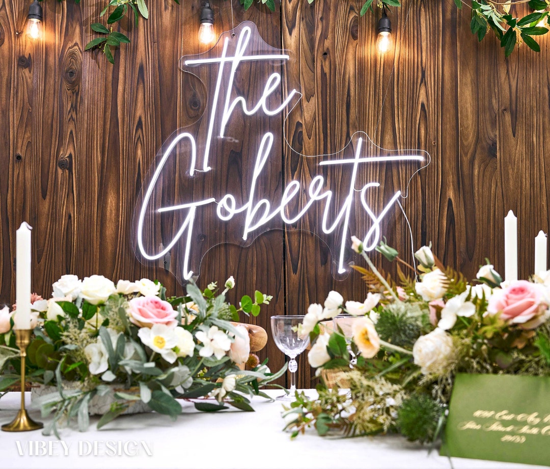 Custom Neon Sign, Battery Operated Upgrade Available,wedding Neon Sign ...