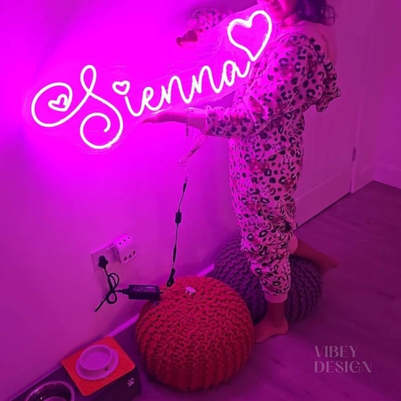 Custom Name Neon Sign for Kids Bedroom, Neon Sign Bedroom Decor ...