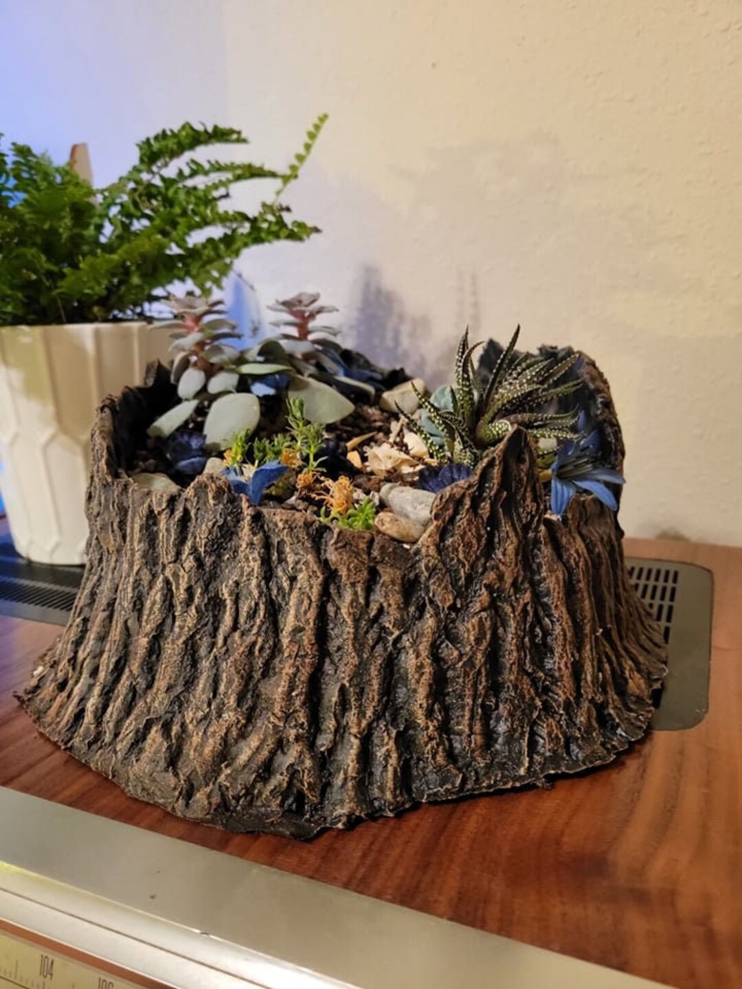 Succulent Hand Carved Epoxy Tree Stump Planter - Etsy