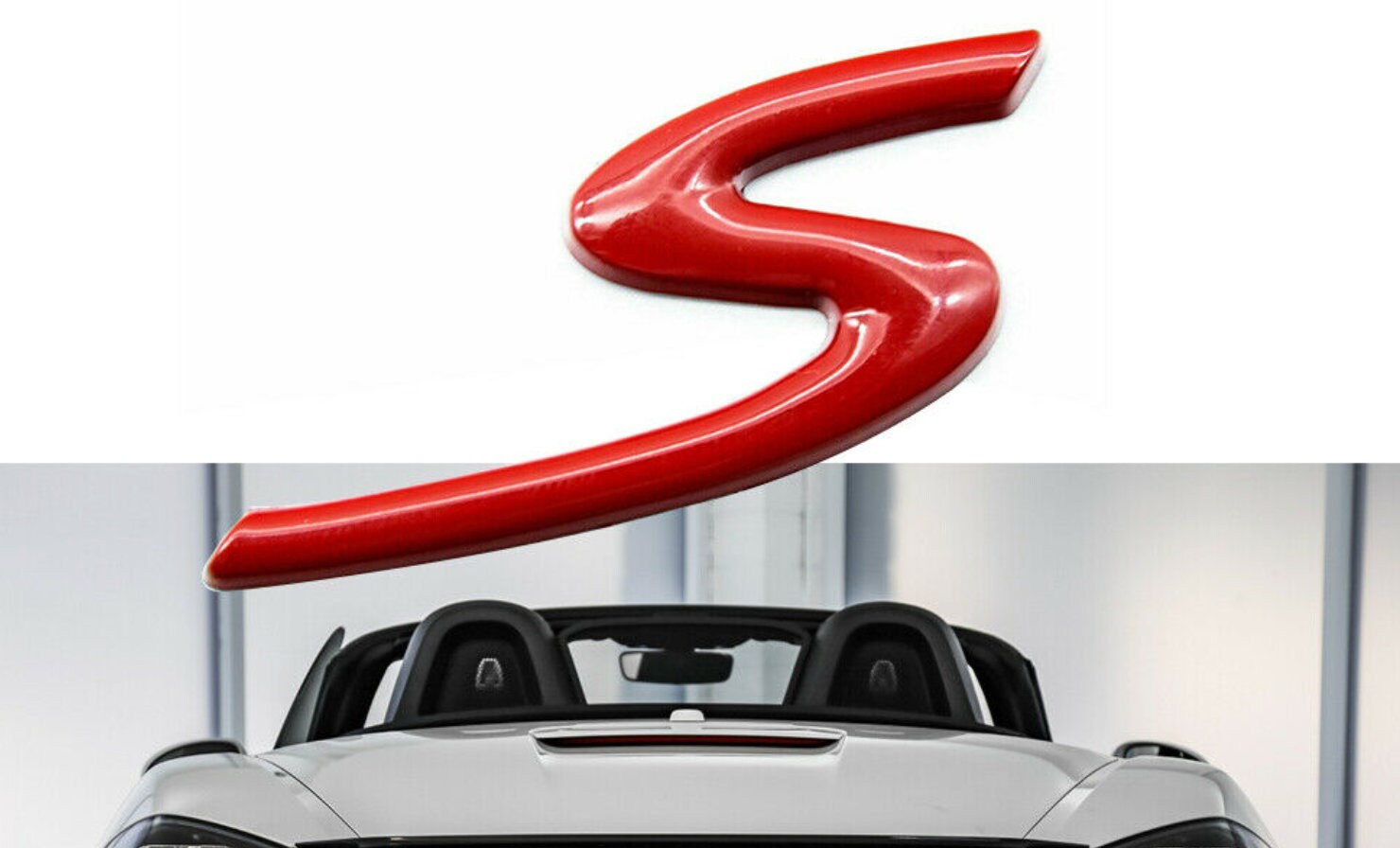 Red S Logo Badge Emblem Sticker For Porsche Macan 911 718 | Etsy