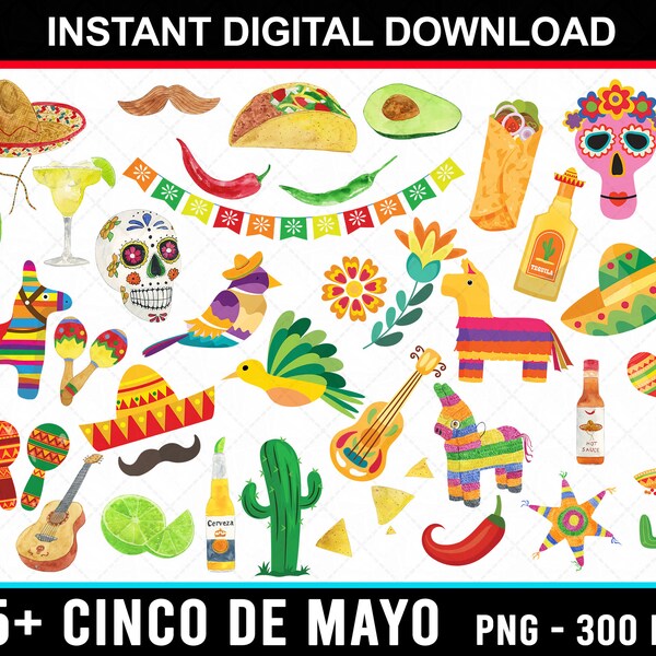 Fiesta Clip Art - Etsy