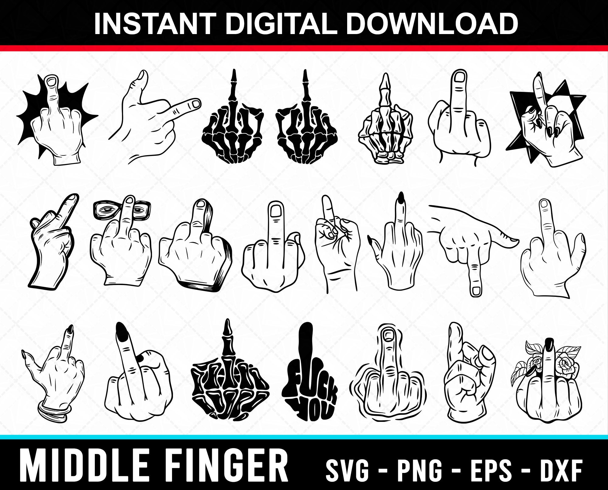 Middle Finger Svg Cut File Middle Finger Cricut Png Funny - Etsy UK