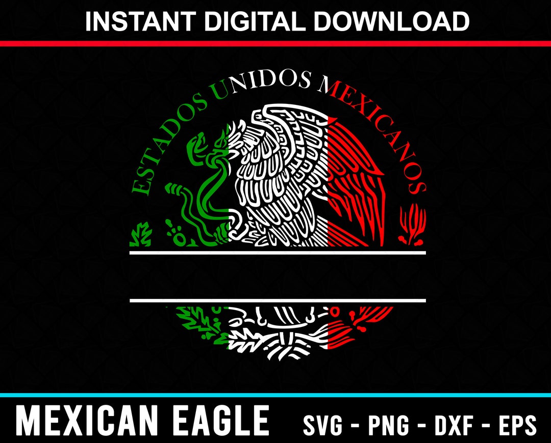 Mexican Eagle Svg Aguila Mexicana Mexican Eagle Decal - Etsy
