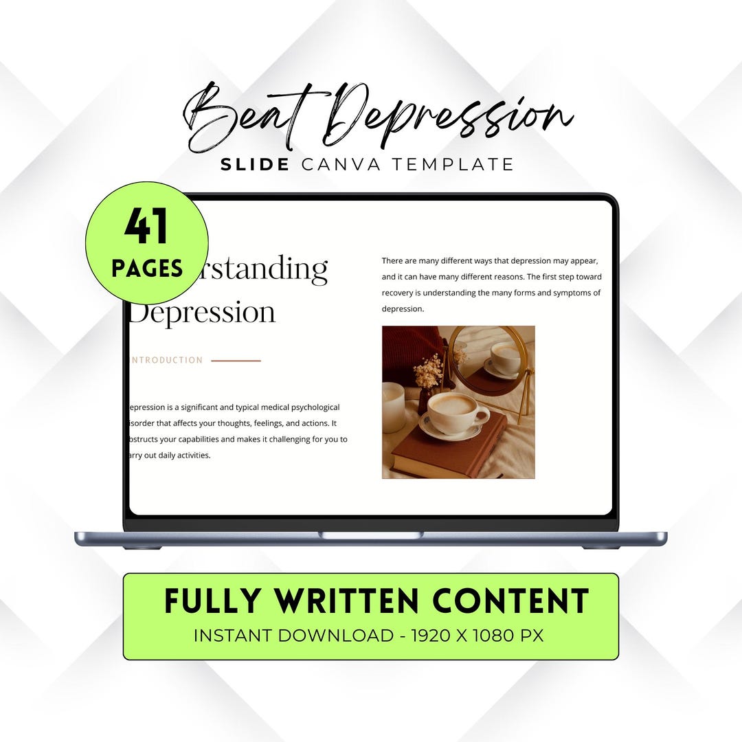 Cope With Depression Slide Presentation, Webinar Templates, Course ...