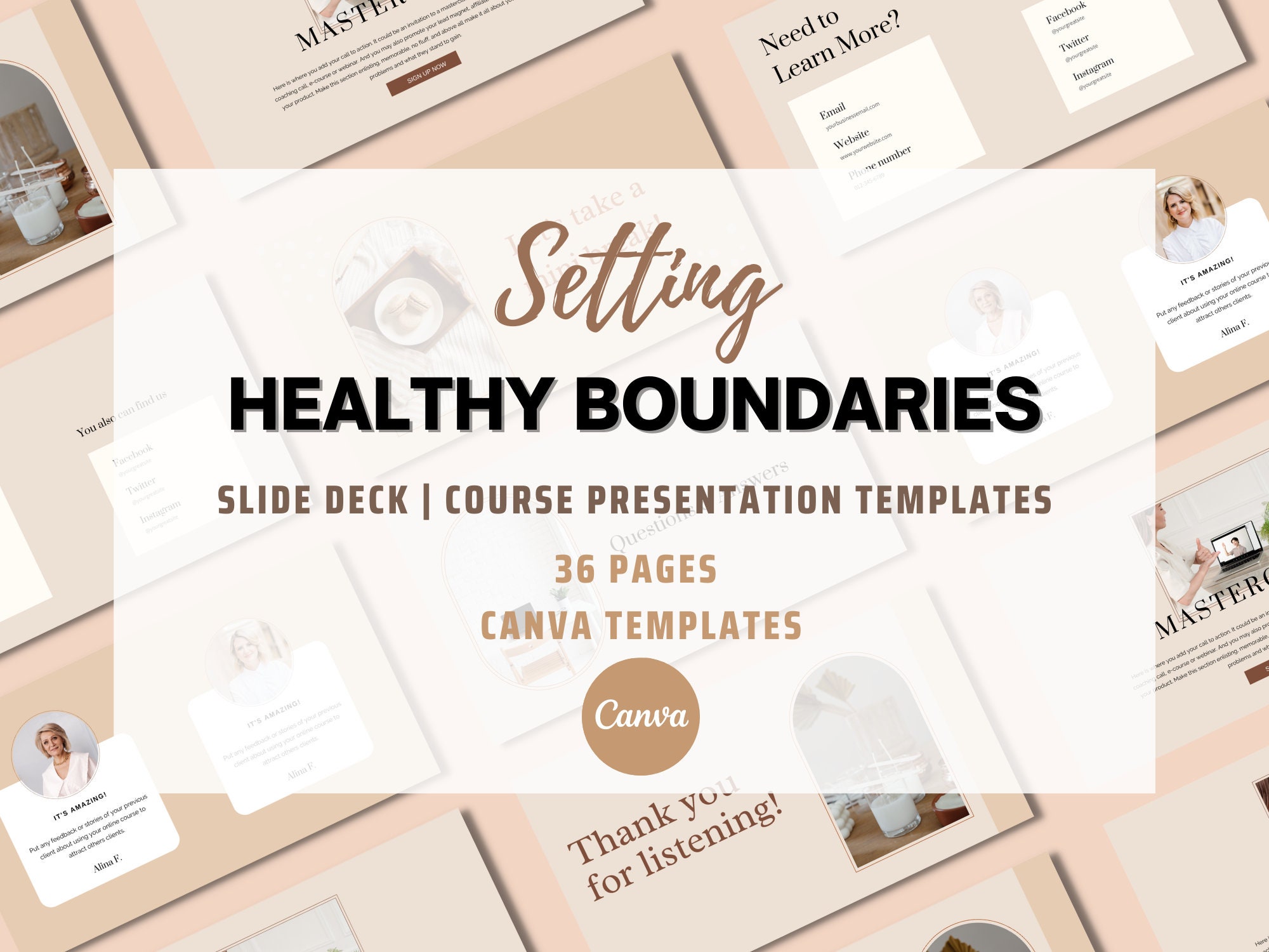 Setting Healthy Boundaries Slide Deck , Done for You Coaching Course ...