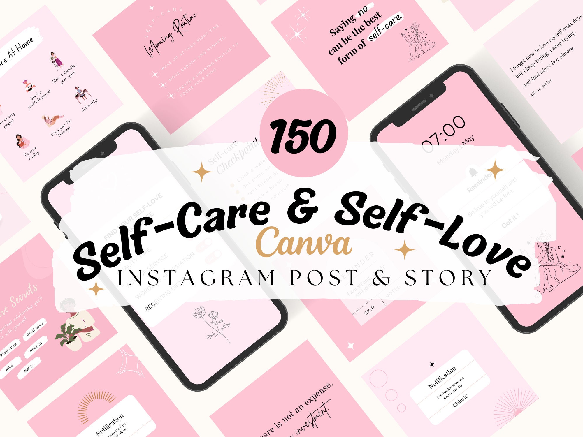 Self-love Instagram Post Canva Templates, Self-care Instagram Post ...